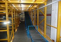Mezzanine Floor Conveyors, transferring items between floors
